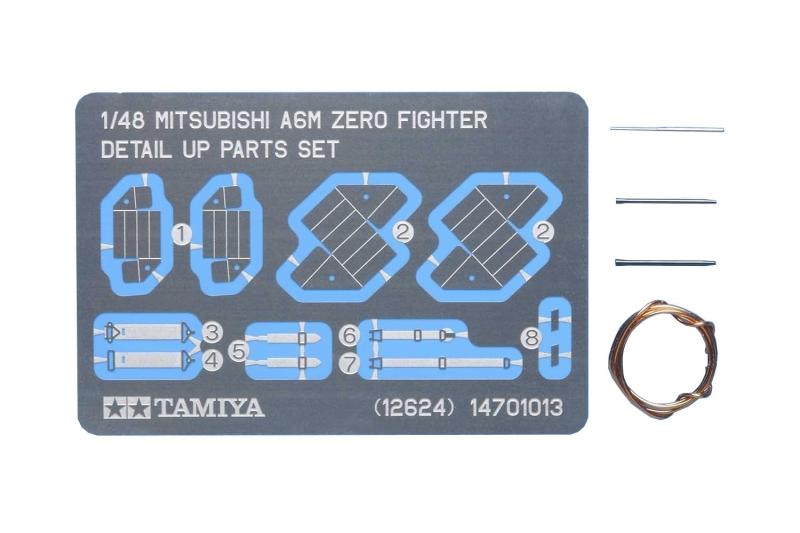 タミヤ(TAMIYA) 1/48 ディテールアップパーツシリーズ No.24 日本海軍 三菱 零式艦上戦闘機 ディテールアップパーツセット プラモデル用パーツ 12624プラモデル本体は含まれません。組み立てには別途工具等が必要。
