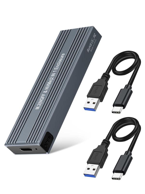 VCOM M.2 SSD 外付けケース NVME/SATA 両対応 10Gbps&amp;6Gbps（SATAプロトコル） 高速データ転送 SSDエンクロージャー 高性能チップ アルミ製 工具不要 取り付け簡単 ハードディスクケース M K...