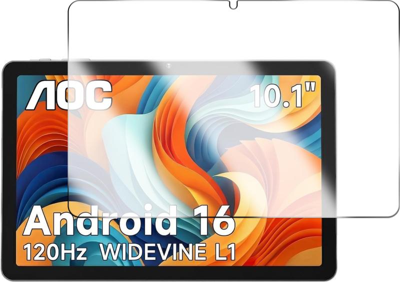 Briacicell【1枚セット】For AOC M10 10インチ 用の ガラスフィルム 【日本旭硝子素材製】強化ガラス 保護フィルム 硬度9H 高透過率 衝撃吸収 飛散防止 指紋防止 高感度 貼付簡単 撥油性 ラウンド【対応機種】 AO...