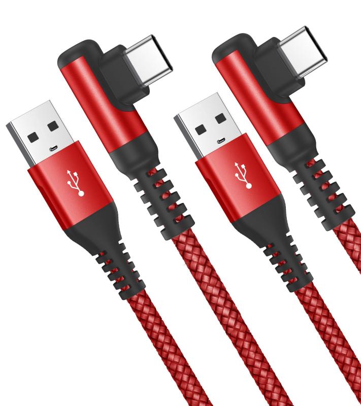 USB C ケーブル L字 【1M/2本セット】Sweguard タイプc 急速充電 QuickCharge3.0対応 USB Type C ケーブル iPhone 17 16 /iPhone 15 充電 アイホン16 15,iPad Pr...