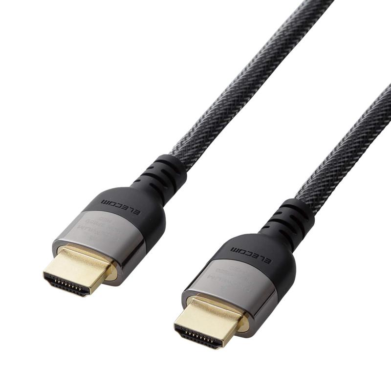 エレコム HDMI ケーブル 2m プレミアム 4K 2K (60P) UltraHD 3DフルHD ナイロンメッシュケーブル仕様 金属シェルコネクタ ブラック DH-HDP14E20BK18Gbpsの高速伝送とノイズ耐性を高めたイーサネッ...