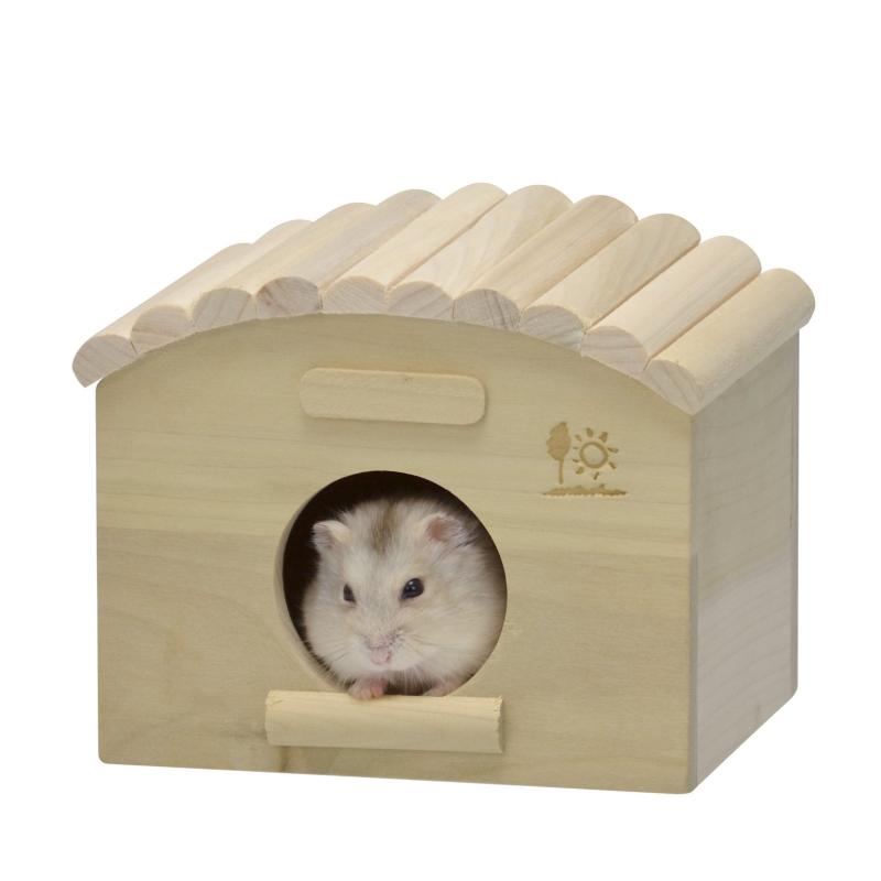 SANKO 広葉樹ハウス 丸太屋根本体サイズ (幅X奥行X高さ) :14×10.5×11cm本体重量:206g