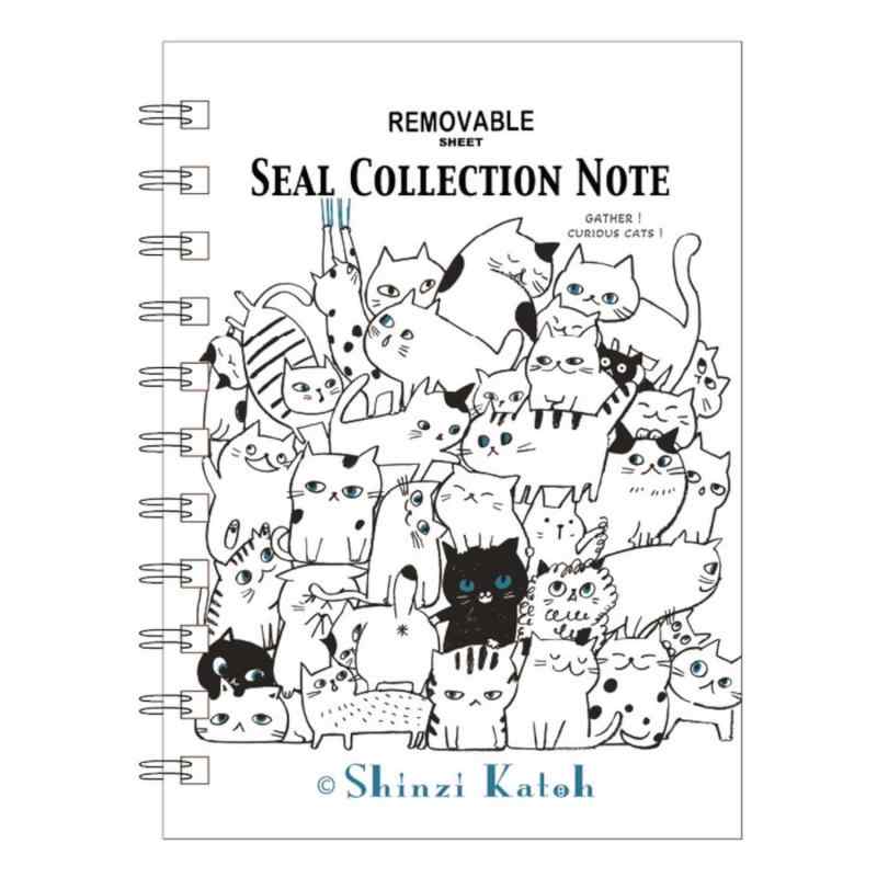 シール堂 日本製 シール帳 Shinzi Katoh Cat Hill 猫 A6 40ページ ks-sb-10026集めたシールやマスキングテープの保存や持ち歩きに便利なシール帳台紙の表面には特殊加工を施し、一度貼ったシールがはがしやすい仕...