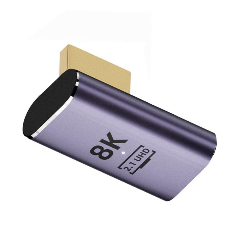 cablecc HDMIオス→HDMI 2.1メス ロープロファイル 垂直 90度 直角 UHD 延長アダプター 8K 60hz HDTV対応延長ケーブルをつなぐHDMIカプラです。現在のHDMI 2.1仕様をすべて満たし、すべてのHDTV...