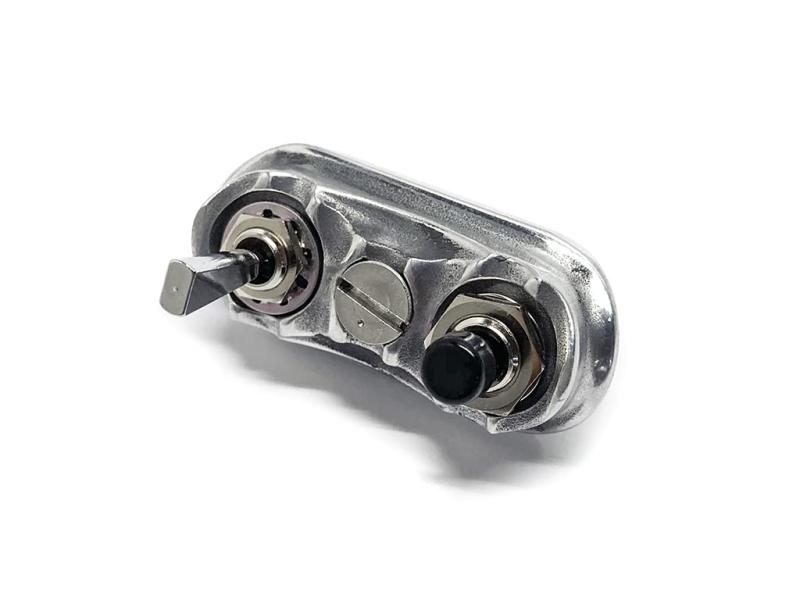 MOTOR ROCK 新型69スイッチ アルミ 1インチ MR-HC064Iアルミ鋳造のミニスイッチです。ハンドル周りをシンプルにしたい方に。MADE IN JAPAN
