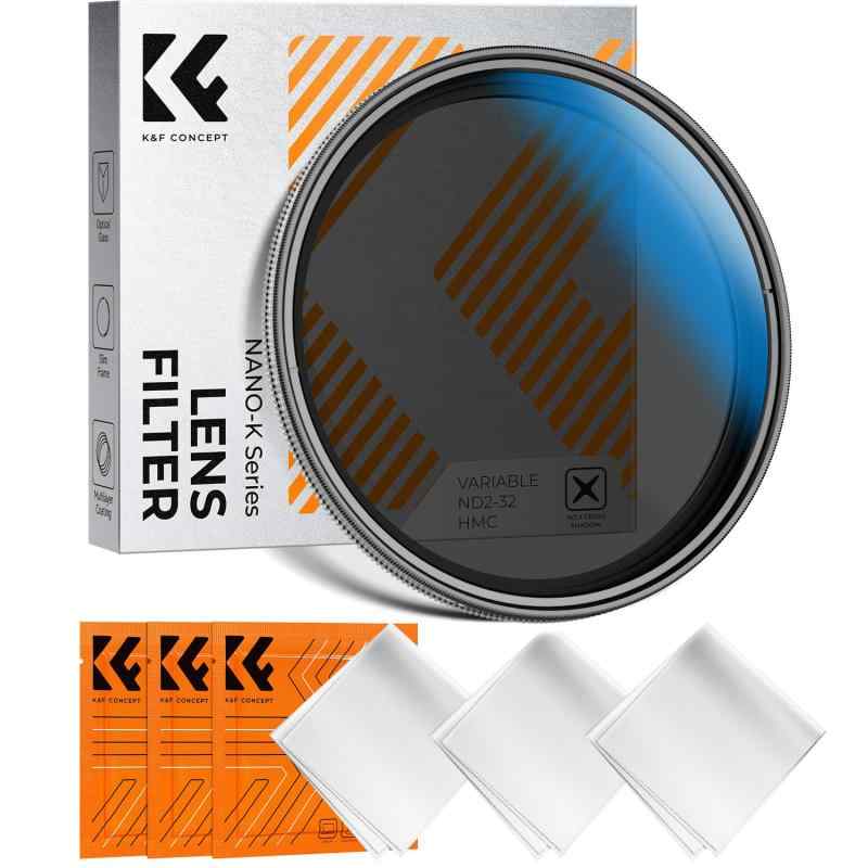 K&amp;F CONCEPT 72mm 可変NDフィルター ND2-32 減光量調整 5段階減光 X状ムラ制御【5段階調整】K&amp;F CONCEPT可変NDフィルターの枠はセルフロック技術を採用し、ND2からND32まで5段階の減光...