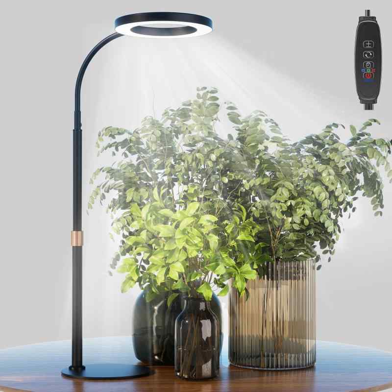 bseah はライト、成長する、完全なスペクトルの屋内植物のための LED の植物ライトを育てます台座が付いているランプ、3H/9H/12H のための自動タイマー、10 の Dimmable のレベル育ちます（黒）この室内植物用のフルスペク...