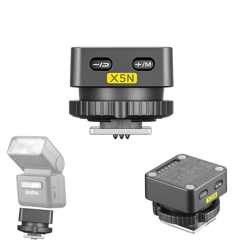 Godox X5N X5 N TTL ワイヤレスフラッシュトリガー for Nikon, iT32 Mini TTL フラッシュ用 専用 X5-N, ホットシュー＆トリガー一体型, マグネット式クイック装着, 手動ペアリング不要の即時ワイヤ...