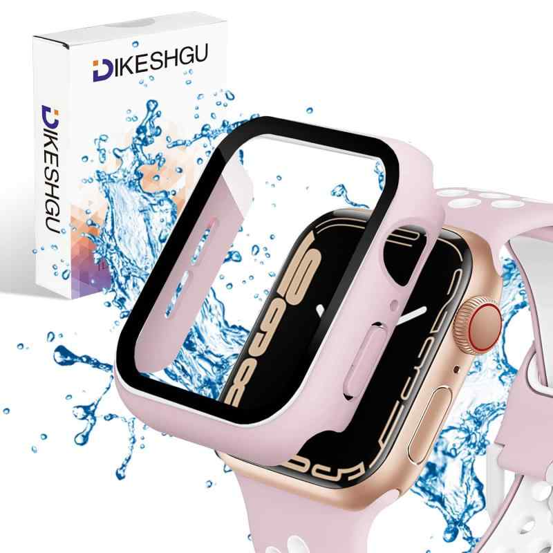 DIKESHGU for Apple Watch防水ケース Series9/7/8 41mm/45mm アップルウォッチ シリーズ9/7/8用保護カバー ガラスフィルム 一体型 PC素材 タッチ感良好 アップルウォッチ第9/7/8世代 用 ...