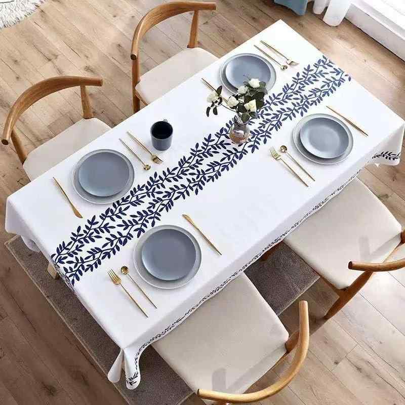 UmiHomeテーブルクロス 撥水 おしゃれ テーブルカバー カット可能 防水 防油 汚れ防止 耐久 長さ調節 テーブルマット 耐熱 長方形 北欧 ずれにくい お手入れ簡単 四季通用 多用途 (120X160 cm ホ【商品情報】サイズ：約...