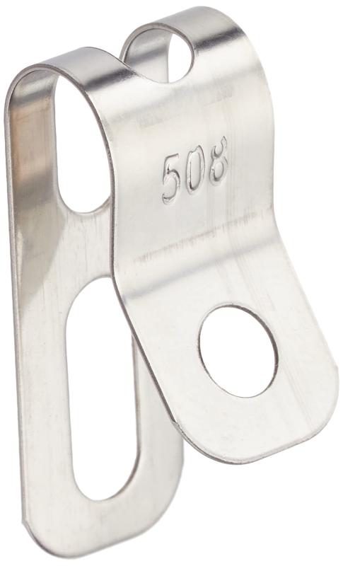 MIKUMO ケーブル支持金具 片サドルPRO/ステンレス 508サイズ材質:SUS304/バリ研磨処理加工 t0.4X幅10.0mmX長さ27.0mmX穴4.1φ適用ビスM3.5~M4.0ステンレス製ビスをご使用ください皿ビスのご使用はお...