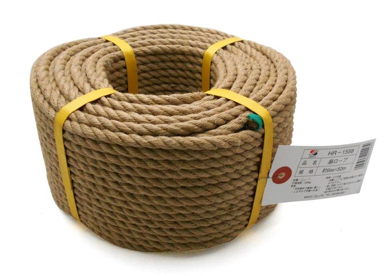 三友産業 麻ロープ 6mmX50m HR-1558引張強度:330kg