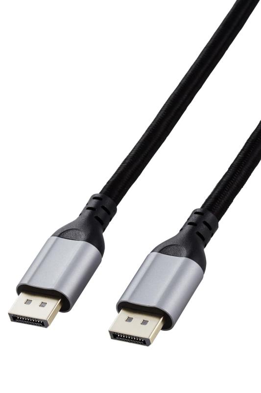 エレコム Displayport ケーブル 1.4規格 2m 8K@60Hz DP to DP シリコンメッシュ 高耐久 音声信号も伝送 32.4Gbps ハイスピード パソコン/ディスプレイ/プロジェクター 【下位互換性あり】 ブラック ...