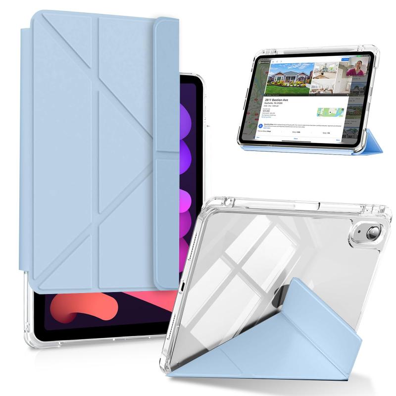 KeeFos ケース iPad Mini 7(A17 Pro 第7世代 2024)/iPad Mini 6(A15 第6世代 2021) 8.3インチ 対応 保護ケース A2993/A2995/A2567/A2568 透明 PC/TPU 保...