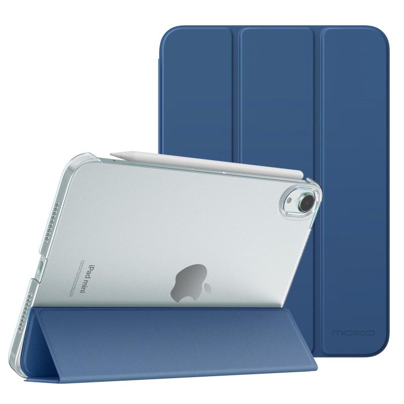 MoKo iPad mini7 ケース (A17 Pro、2024) / iPad mini 6 ケース iPad mini 第7/6世代 8.3インチ 2024/2021 半透明 オートスリープ機能 PencilPro/第2世代ワイヤレス...