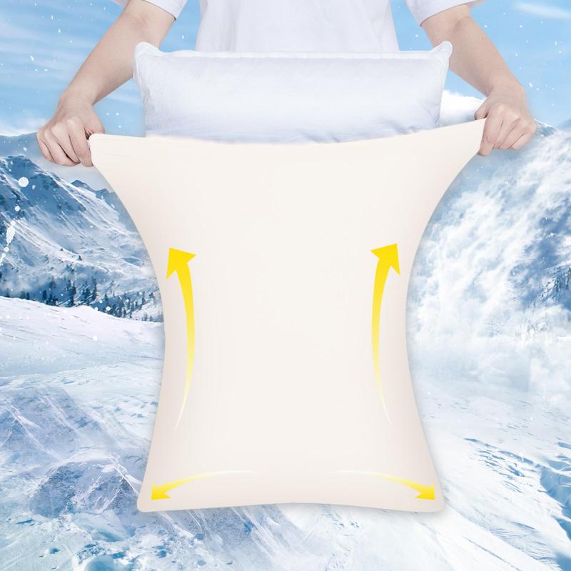 SWEETODAY 枕カバー のびのび Q-MAX0.525 Ag+抗菌 43x63cm～50x70cm枕適用 夏用 アイボリ【極上冷感 速乾 のびのび枕カバー Qーmax＝0.525】伸縮性ある接触冷感素材：ナイロン90％、ポリウレタン1...
