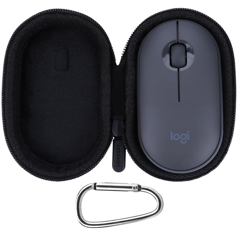 Lebakort 収納ケースと互換性のあるLogicool ロジクールPEBBLE MOUSE2 M350sGRワイヤレスマウス PEBBLE M350 M350RG (ブラック)Lebakort製のと互換性のあるLogicoolロジクール...