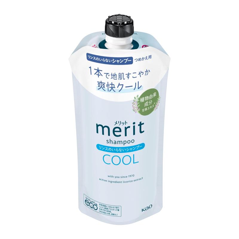 Merit メリット リンスのいらないシャンプー クール つめかえ用 320mlシャンプーきめ細やかな泡立ち、すこやかな地肌に。髪と地肌をすこやかに保つ。フケ・かゆみを防ぐ。（医薬部外品）