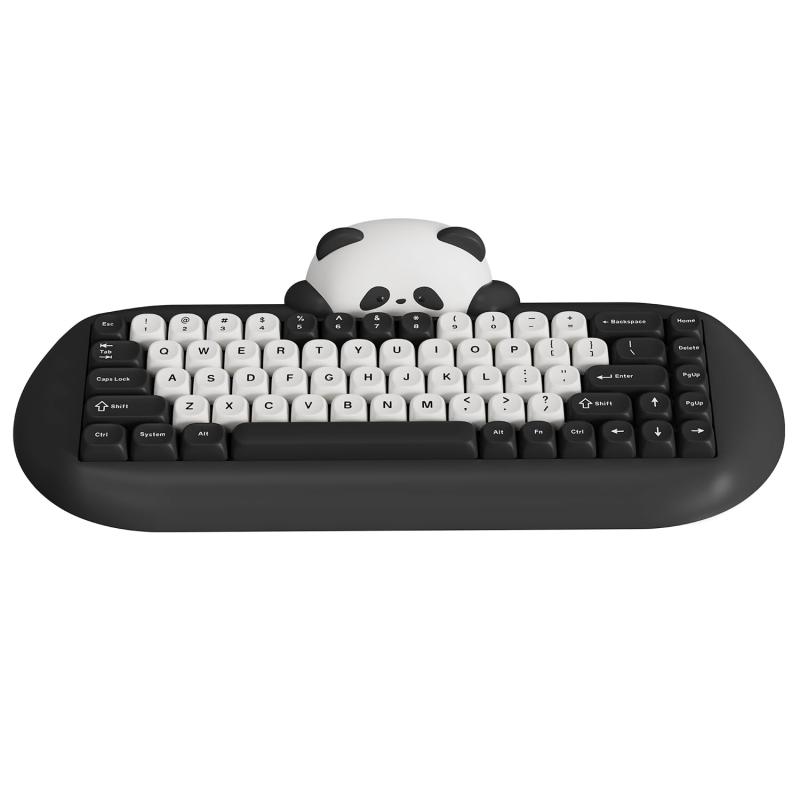 YUNZII C68 ワイヤレスメカニカルキーボード かわいいパンダ 65％ 無線 ホットスワップ シリコーン 人間工学 ゲーミングキーボード三つモード BT5.0/2.4G/有線 RGBバックライト NKRO Win/Mac用 技適認65...