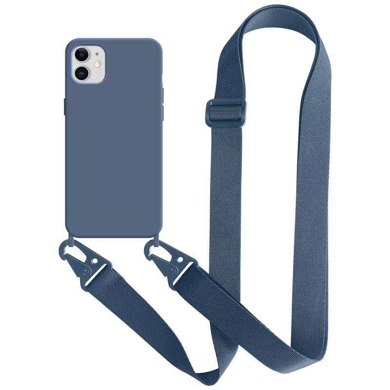 UnnFiko For iPhone 12 mini ケース ネックストラップ スマホケース 蛍光色 シリコン アイフォン 12 mini ケース シンプル ソフト 保護カバー 携帯ストラップ 紐付き 斜めがけ (iPhone 12 min...