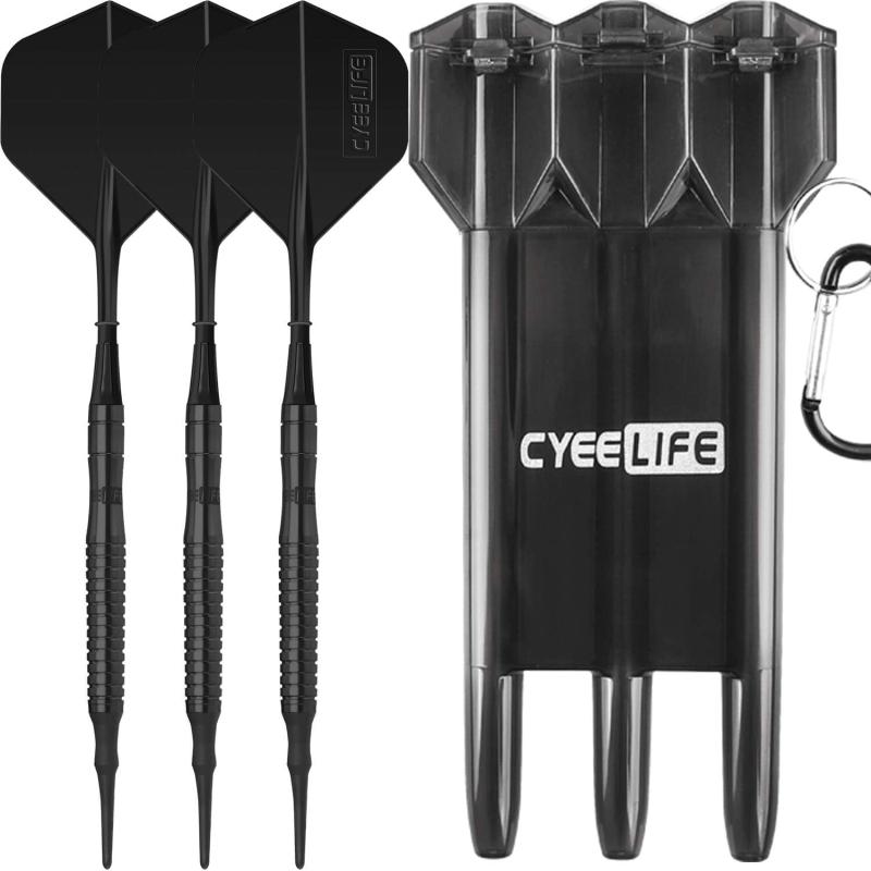 CyeeLife 90% 18g タングステンの専門ダーツ+ダーツケース+プラスチックの尾翼+30 ダーツ ティップ18g&amp;2BA&amp;90%,これはプロのタングステンダーツです詳しいサイズは写真の中で探します部品は非常に丈夫で...