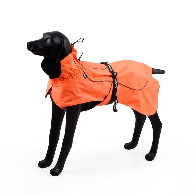 BlackDoggy 犬用レインコート 軽量・防水・着脱簡単 反射テープ付き 梅雨対策 小型・中型・大型犬対応 (3L, オレンジ)雨の日も楽しい散歩を：おしゃれなデザインの犬用レインコートで、雨の日も愛犬との散歩を満喫できます泥や汚れを効...