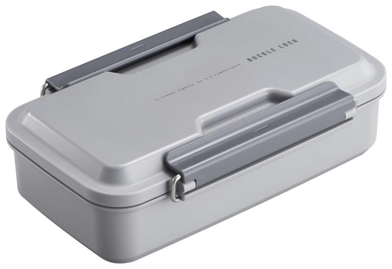 オーエスケー（OSK) 弁当箱 抗菌 パッキン 一体型 850ml ライト グレー BUCKLE LOCK BUL 仕切付き 日本製 BL-39Dサイズ：216×133×H62mm素材・材質：本体・仕切・フタ＝ポリプロピレン、フタパッキン＝...