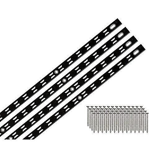 ハイロジック アルミ棚柱 リーフ棚柱 904mm ブラック 棚柱4本入り(ビス付) 98186棚柱シリーズで最薄のアルミ製棚柱シリーズ薄くて目立ちにくいシャープな棚柱シリーズ
