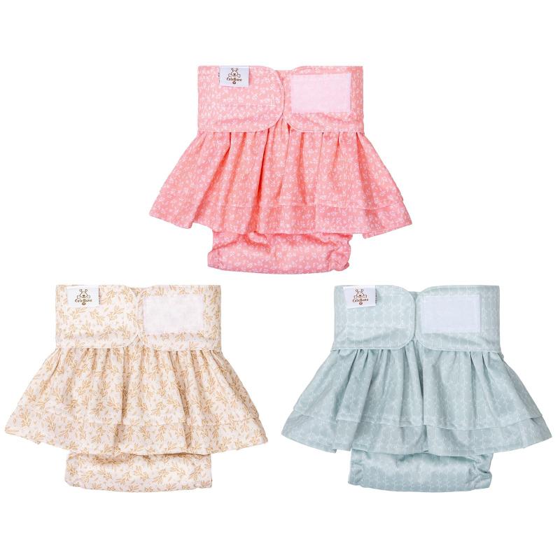 CuteBone 犬 マナーベルト おむつカバー 布 ミス 生理 パンツ 雌犬 お出掛け 散歩便利 3枚セット 中小型犬用 QBD14S-JP