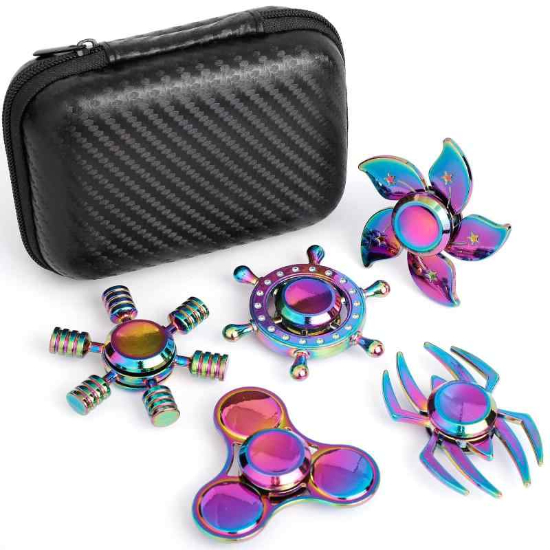 Fidget Spinner 指先スピナー、メタルフォーカス減圧玩具、ステンレス鋼指先スピナー圧力緩和キューブ、興味深いスパイラルツイストADHD、子供と大人に適したEDC抗不安ギフト✔ フィジェットキューブのおもちゃの素晴らしいギフト –...