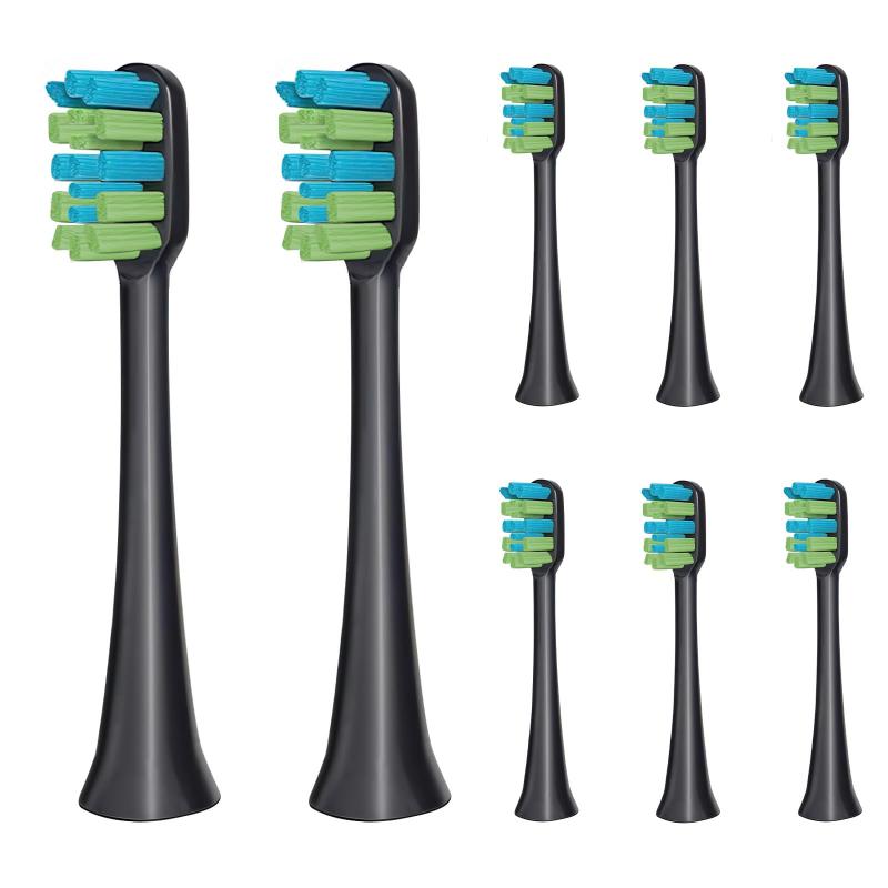 7AM2M AM101/AM105 対応 電動歯ブラシ 替えブラシ、7AM2M AM101/AM105 電動歯ブラシ用の交換用歯ブラシヘッド 8本入（互換性のないAM100/AM105C/AM110） (black, S)【7AM2M AM...