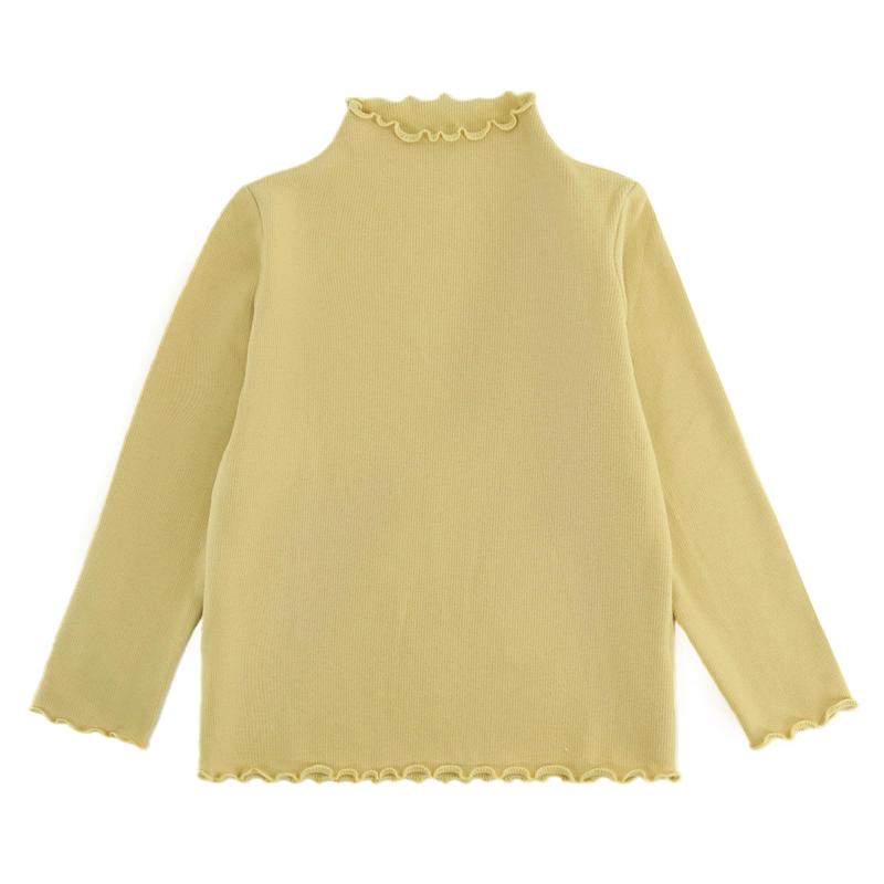 [chickiddos] キッズ 長袖tシャツ 男の子 女の子 スタンドカラー ロングt タートルtシャツ ハイネック 無地 ホットコット フリル カットソー インナー トップス 子供服 暖かい 重ね着 ジュニア 両面起毛・発熱素材、柔らか...