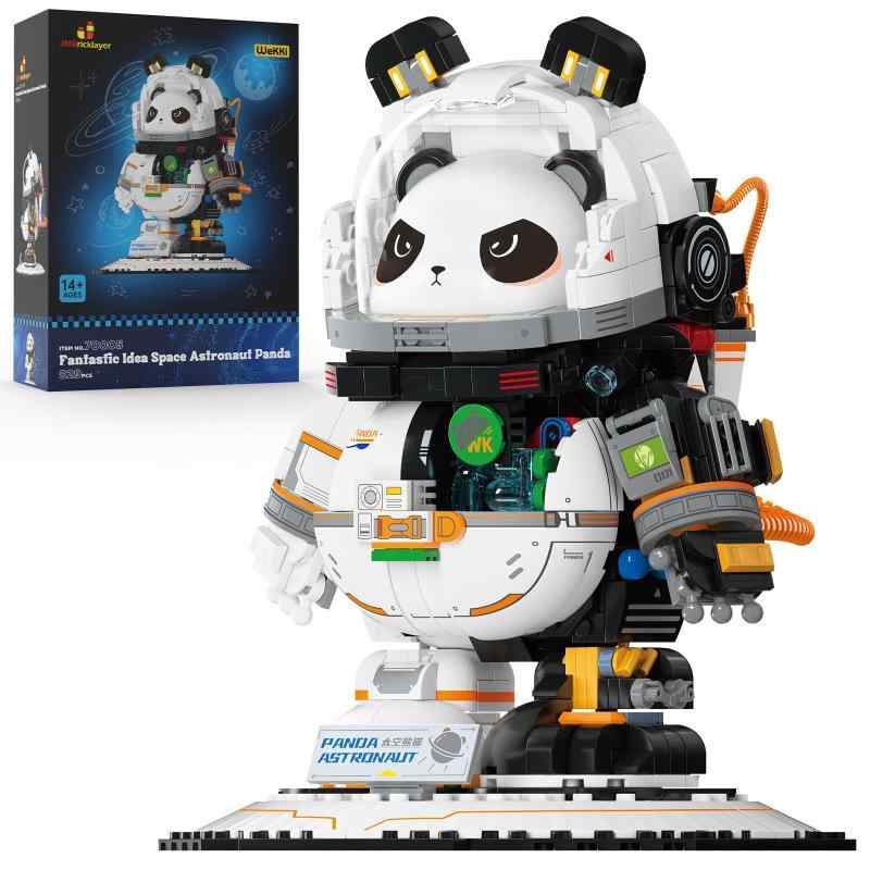 JMBricklayer スペースパンダ宇宙飛行士ビルディングブロックおもちゃ組み立てキット 70005 クールでかわいい動物パンダディスプレイモデル、スペースおもちゃセット、大人、子供、男の子、🐼かっこよさとかわいさは相反...
