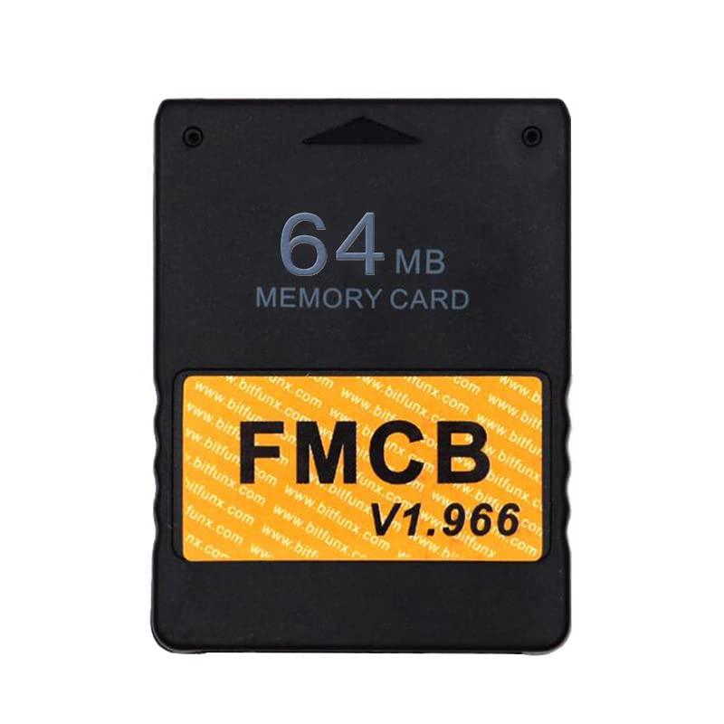 JUTOSU Free McBoot FMCB PS2 メモリーカード 64MB Sony Playstation 2用v1.966 64MB 収納カード ゲーム起動メモリカードポータブル PS2 Playstation 2 専用メモリーカ...
