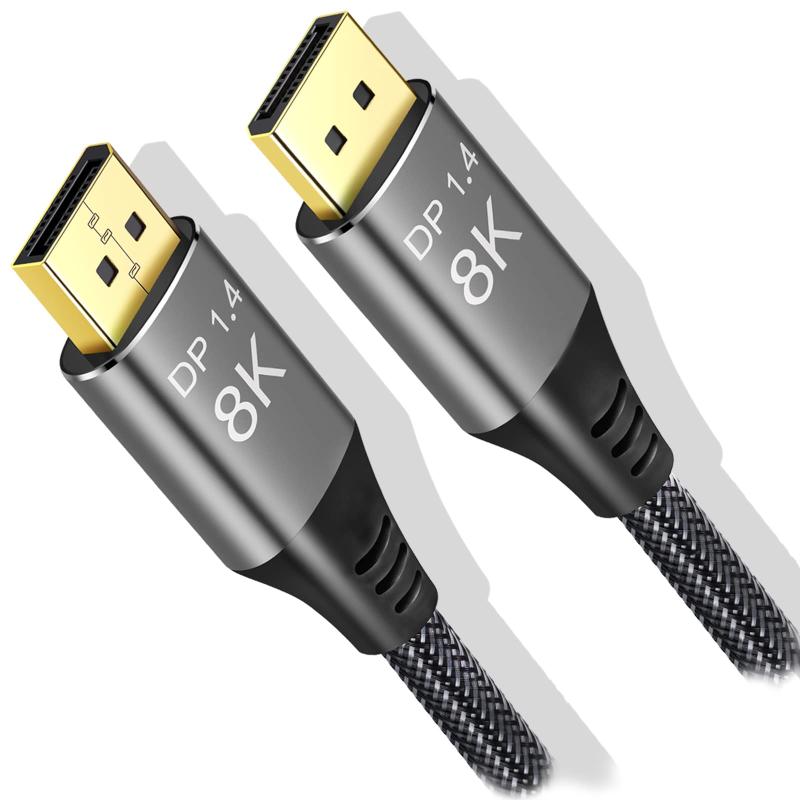 8K DisplayPort ケーブル 1.4 0.5m ゲーミング ディスプレイポート ケーブル 1.4 Ultra HD 銅コード 8K 60Hz 4K 144Hz Angusplay 高速32.4Gbps HDR 3Dスリムで柔軟な ...