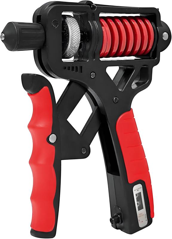 高強度 ハンドグリップ 筋トレ器具 握力トレーニング リストトレーナー 強化 5-165kg 負荷調整 計数 自宅トレーニング ストレス解消 レッド【調整でき】ハンドグリッパー握る負荷の強さは約5KGから165KGまで無階段調整できます。自...