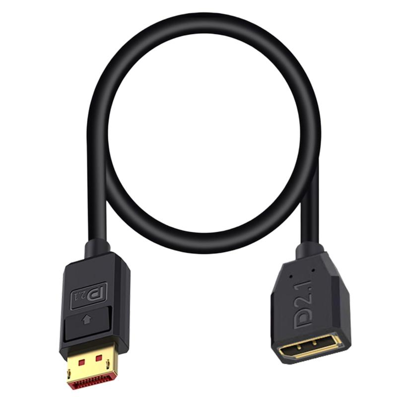 Poyiccot Displayport 2.1 延長ケーブル、高速16K DisplayPort 延長ケーブル、52Gbps DP オス-メスコード HDCP互換性を備えた16K@60Hz、8K@60Hz/120Hz、4K@120Hz/1...
