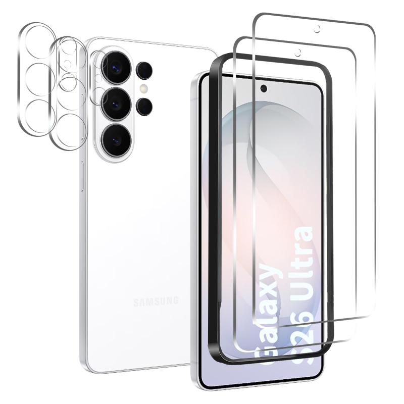 galaxy s26 Ultra フィルム + カメラフィルム【旭硝子日本製】galaxy s26 Ultra ガラスフィルム 指紋認証対応 硬度9H 耐衝撃 スクラッチ防止 自動吸着 露出オーバー防止 ギャラクシーs26 Ultra 用の...