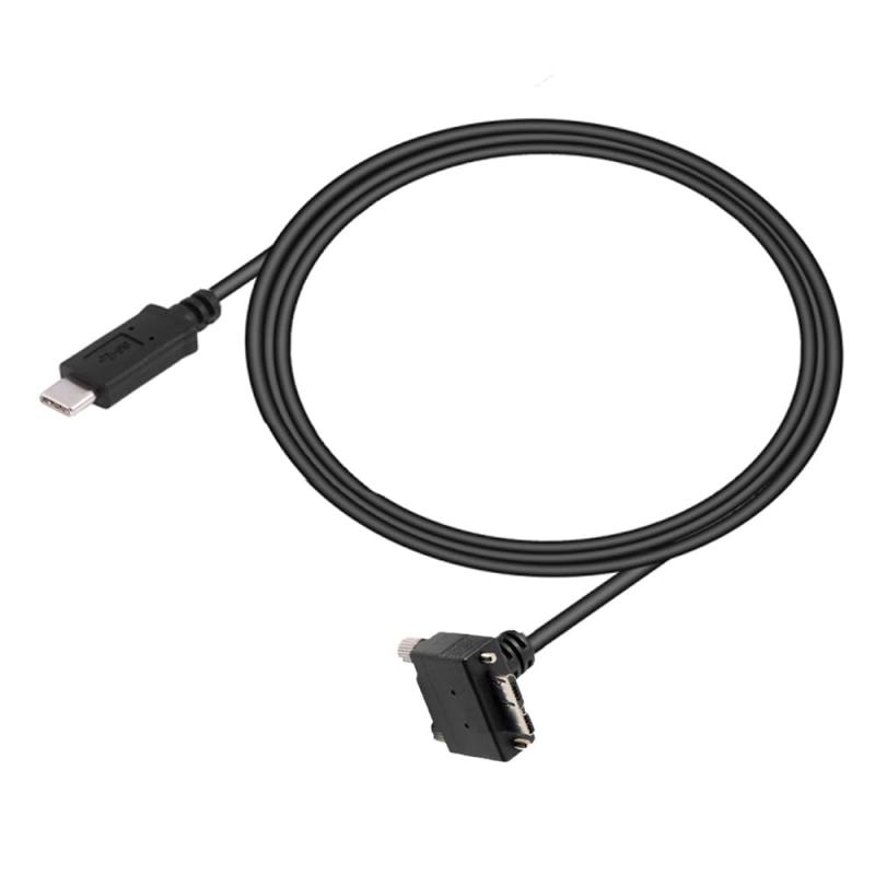 Cablecc USB-C Type-C ホスト - マイクロ USB3.0 ネジマウント ケーブル 5Gbps 産業用カメラ ストレージ用