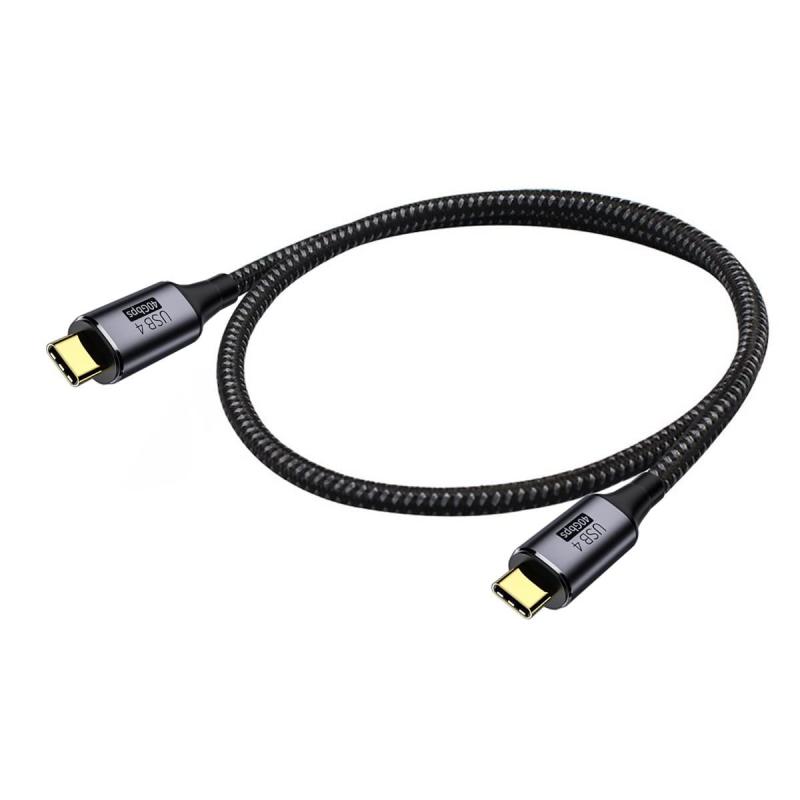 Cablecc USB4 ケーブル 40Gbps、100W 充電および 8K@60Hz 5K@60Hz USB4.0 Thunderbolt3/4 と互換性あり