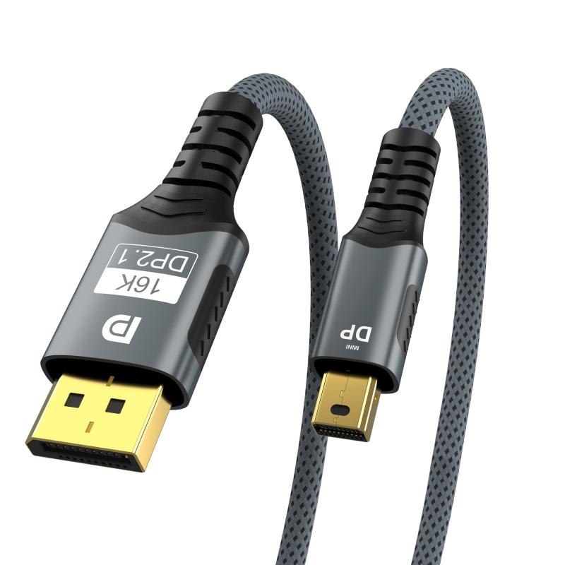 FDBRO Mini DisplayPort - DisplayPortケーブル 8K@30Hz 4K@144Hz HDR双方向伝送 Mini DP オス-DP 1.4 オス 変換ケーブル4Kと8Kに対応—現在、多くの家庭やオフィスには4K...