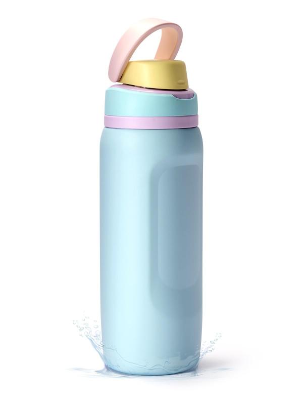 BottHealth 保冷 保温 水筒 1リットル 子供 ストロー 直飲み 2in1 軽量 SUS304 ステンレス 真空断熱 スポーツボトル 軽量 洗いやすい 広口 ボトル ステンレス マグボトル 持ち運び 水分補給 山登り 【優れた保冷...