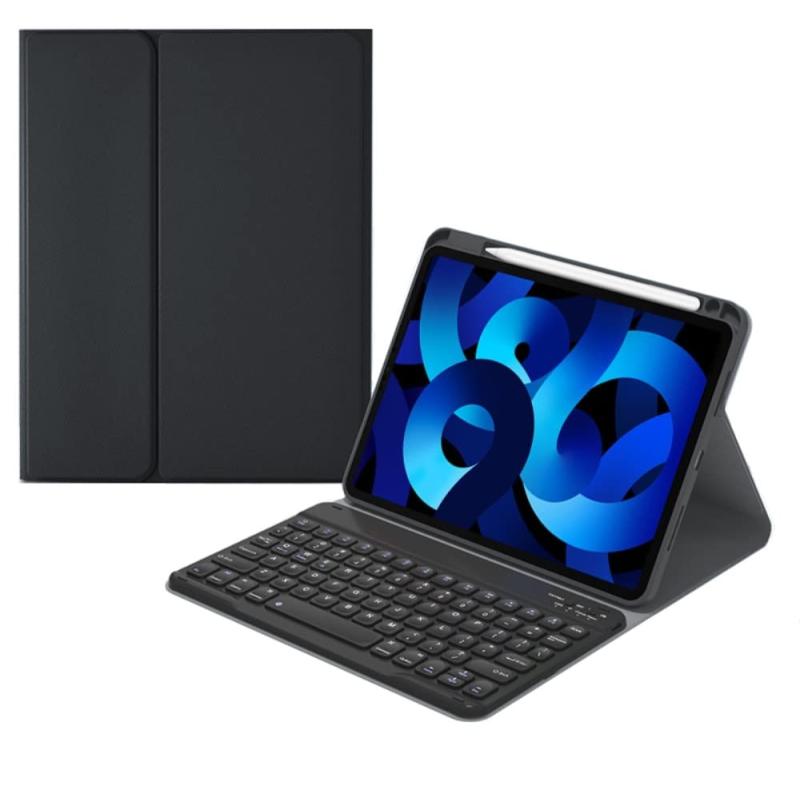 2025年型 iPad A16 11インチ キーボードケース 2022年型 iPad 第10世代 10.9インチ Bluetooth キーボード付き カバー Apple Pencil 収納可能 丸いキー 球状くぼみ 入力しやすい 分離式 マ...