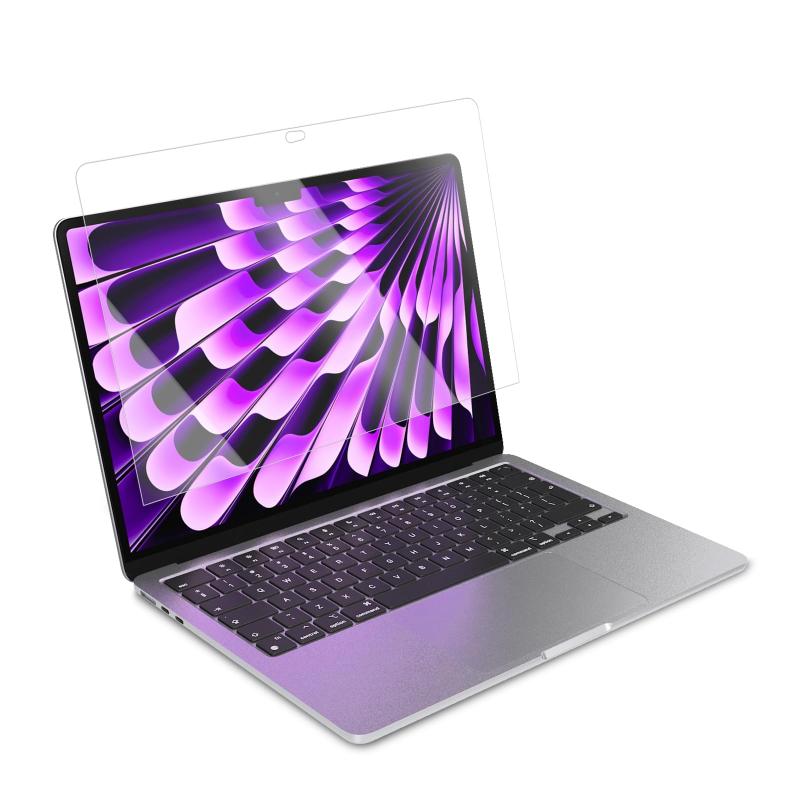 SumNeol 保護フィルム MacBook Air 13.6/13インチ M4 2025年/M3 2024年/M2 2022年/M1 2020年 用 ガラスフィルム ブルーライトカット アンチグレア 9H硬度 強化ガラス 高透過率 指紋防...