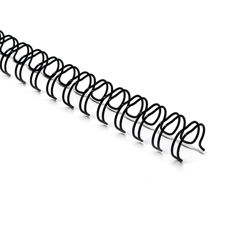 RAYSOONER WR-9.5ダブル鉄リング、34穴、1/3ピッチリング、直径：9.5 mm、製本用（黒）100本/箱【製本枚数】約20~50枚製本容量。【カラー】ブラック 【入数】100本1/3ピッチ（1インチ当たり3穴）の34穴製本機...