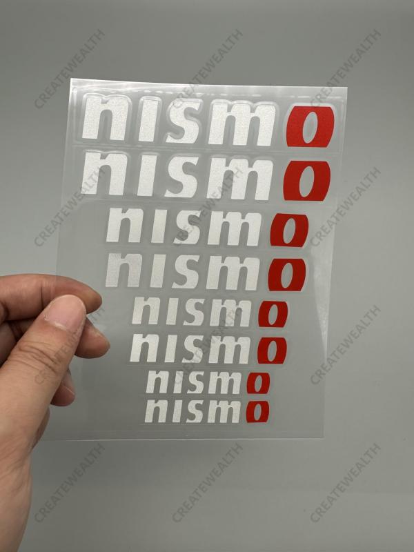nismo キャリパーステッカー 耐高温 ステッカー カッコいい レーキキャリパーカバー 防水ステッカー ブレーキキャリパー（ぎんはく）🛞【高品質の素材】反射ビニール素材、防水性、高温に耐える、耐久性、優れた接着性。...