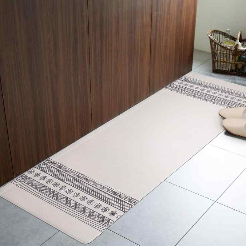 Tydle 【隙間までしっかりカバー】キッチンマット L型 45×180cm折り目付き さっと拭ける 撥水 厚さ5mm 低反発 l字キッチンマット🍀【L字の立ち上がりで、隙間にゴミが入りにくい】壁側に沿わせて折れる約2.5c...