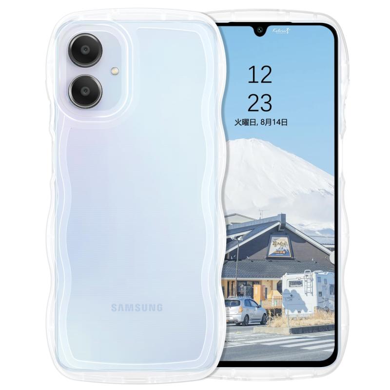 VENINGO Galaxy a25 5G ケース ギャラクシーa25 ケース ウェーブ 半透明フレーム おしゃれ TPU 韓国 かわいい 可愛い スマホケース 人気 シンプル 滑り止め 薄型 軽量 耐衝撃 指紋防止 レンズ保護 ス【対応機...