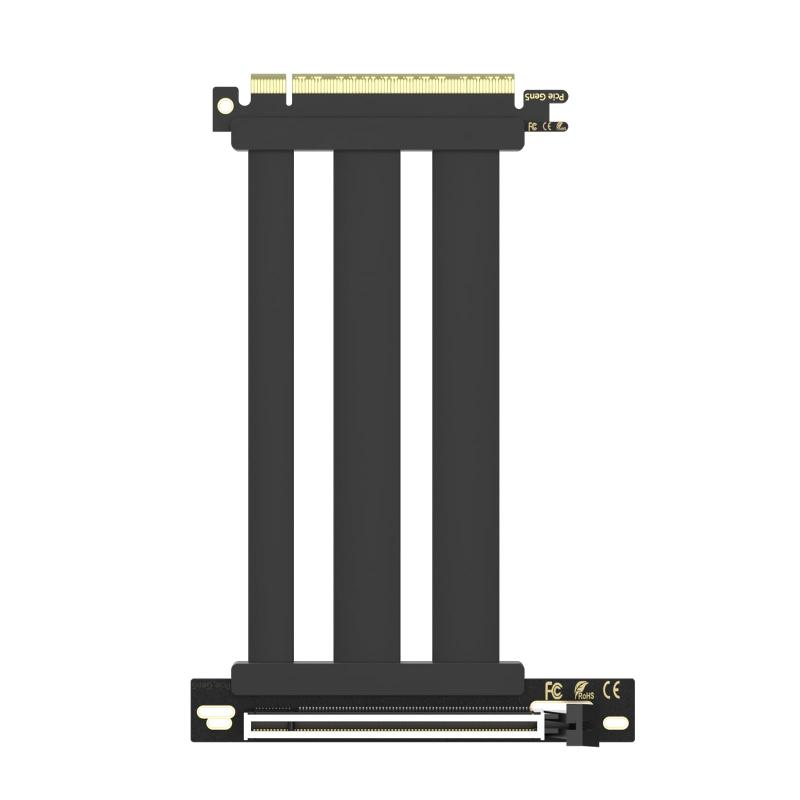 GLOTRENDS 150mm PCIe 5.0 ライザーケーブル｜RTX5090/RTX4090/RX9070/RX7900 対応｜PCIe 5.0/4.0 GPU 互換｜90 度直角 垂直マウント用PCIE 5.0 x16ライザーケーブ...