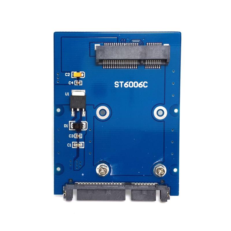 CableccスリムタイプMini PCI - E mSATA SSD to 2.5 " SATA 3.0 22pin HDDアダプタハードディスクPCBAスリムタイプ ミニ PCI-E mSATA SSD - 2.5インチ SA...